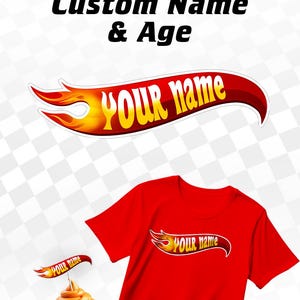 Custom Race Car Name Logo Hot Rod Birthday Logo Personalized Racing ...