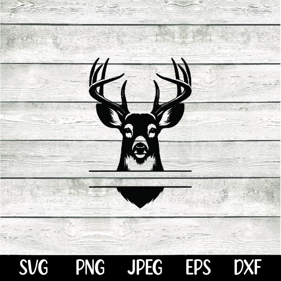Deer Head Svg Deer Head PNG Buck Whitetail Head Name Plate Truck Decal ...