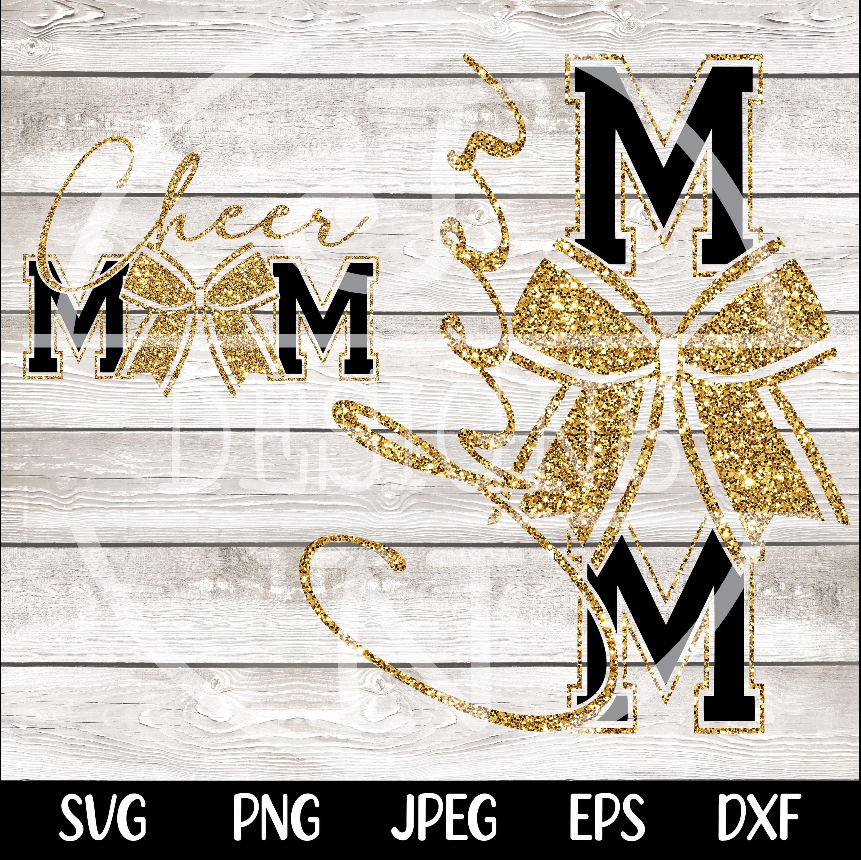 Cheer Mom SVG Cheer Mom PNG Gold Game Day Cheerleader All Star Cheer ...