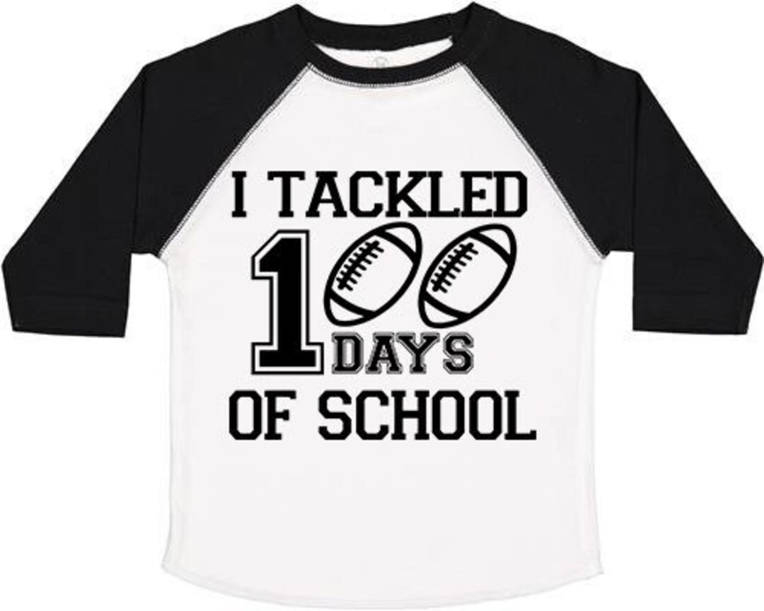 100 Days of School Football Shirt SVG I Tackled 100 Days of School ...