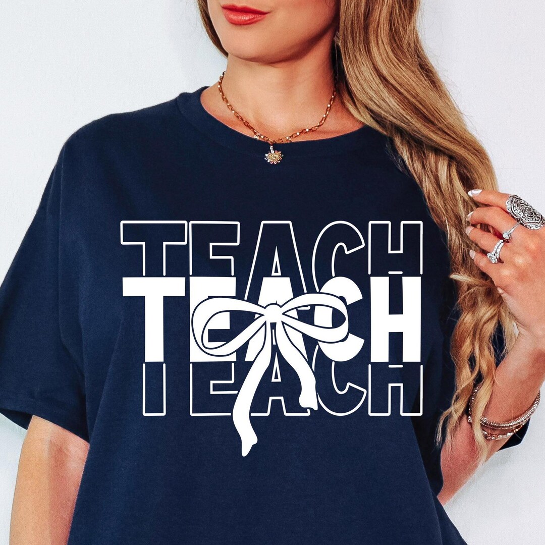 Coquette Teach SVG, Bow Teacher SVG, Bow Teach Svg, Varsity Teach Png ...