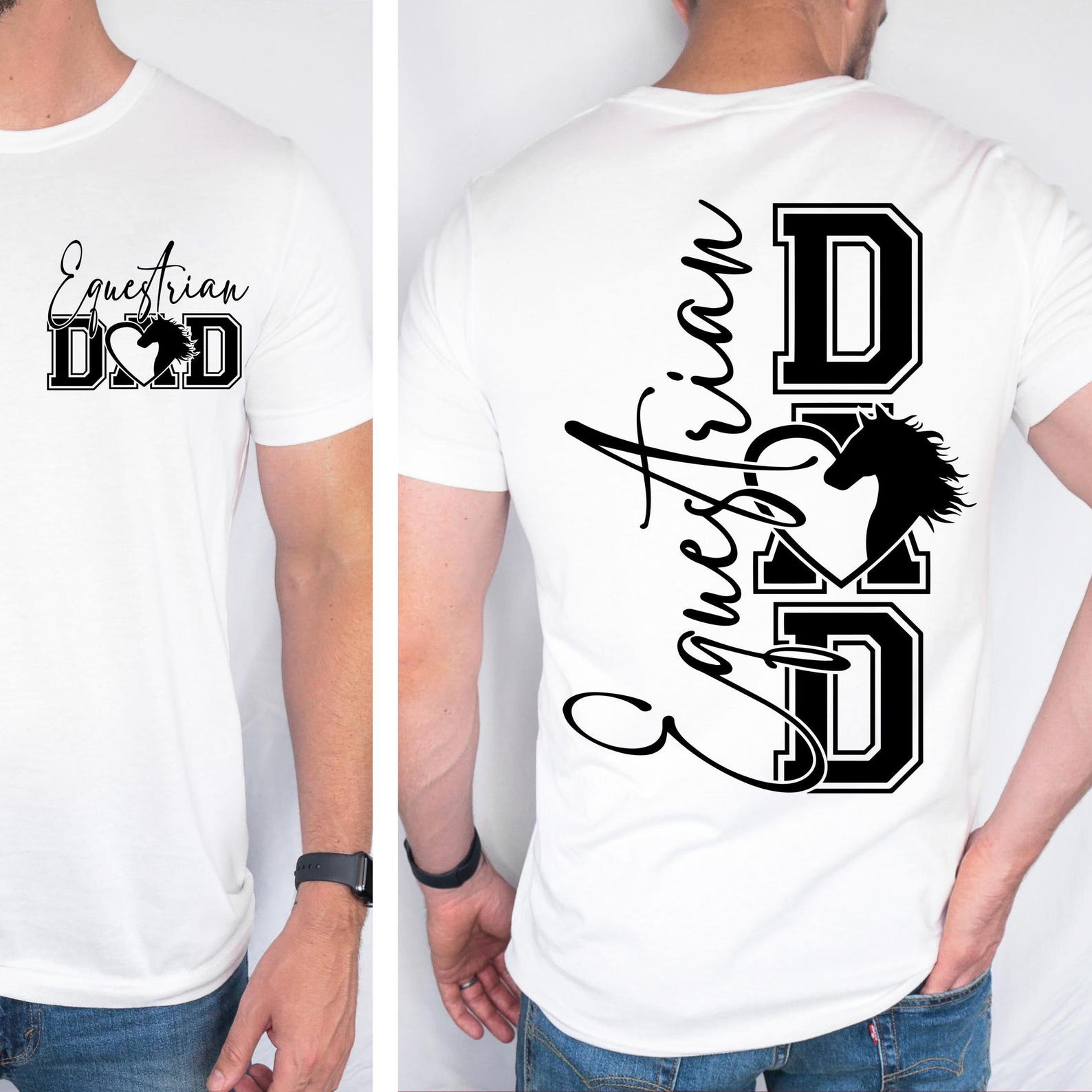 Equestrian Dad SVG Png Equestrian Dad Png Horse PNG Horse Dad Shirt Cut ...