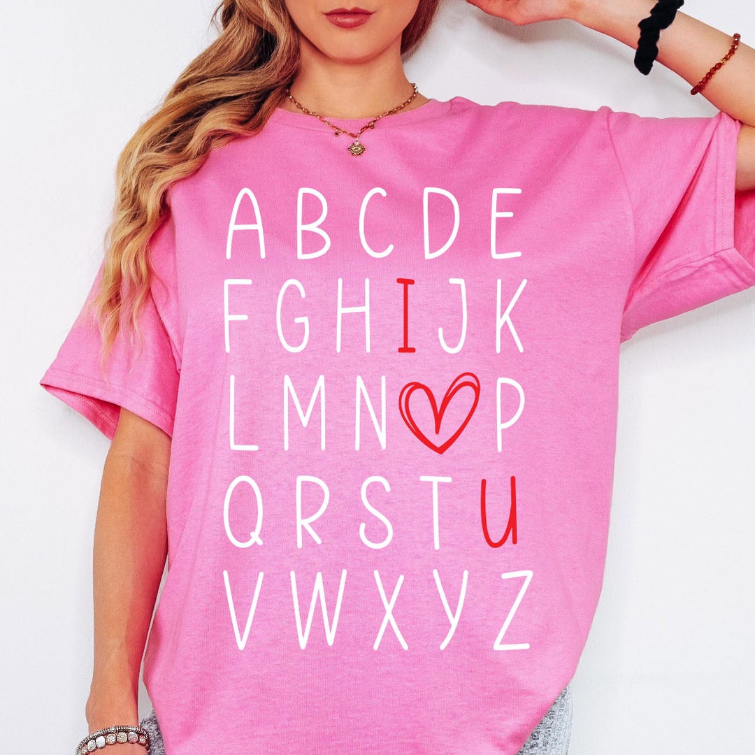 Valentine Alphabet SVG Valentine's Day PNG Valentine Shirt, Cute ...