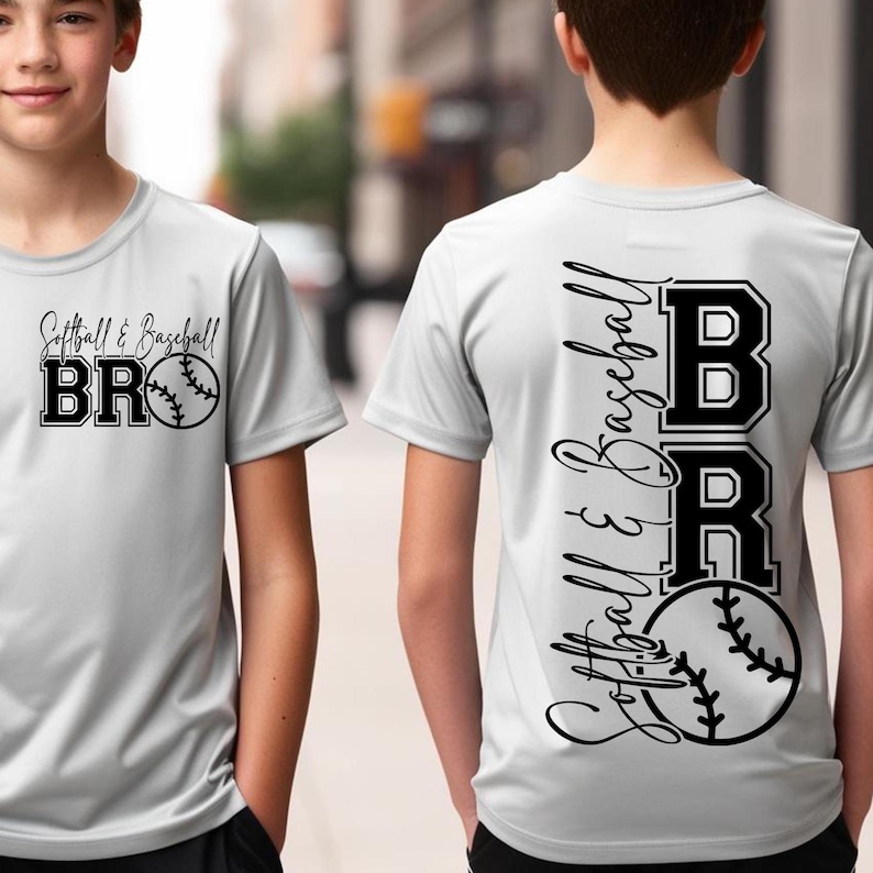 Softball and Baseball Brother SVG Softball and Baseball Brother Shirt ...