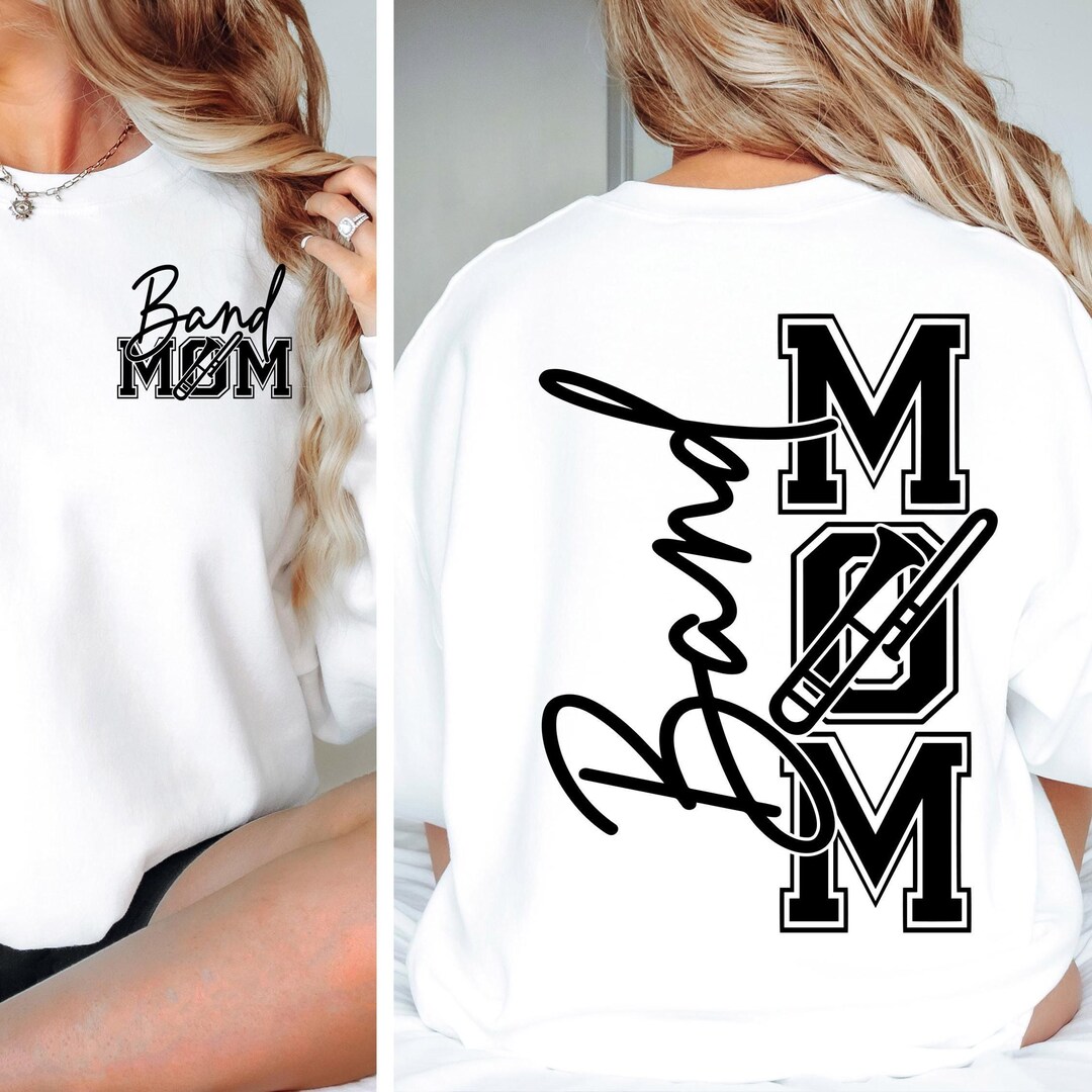 Band Mom SVG Band Mom PNG Marching Band Mom Shirt Design Trombone Mom ...