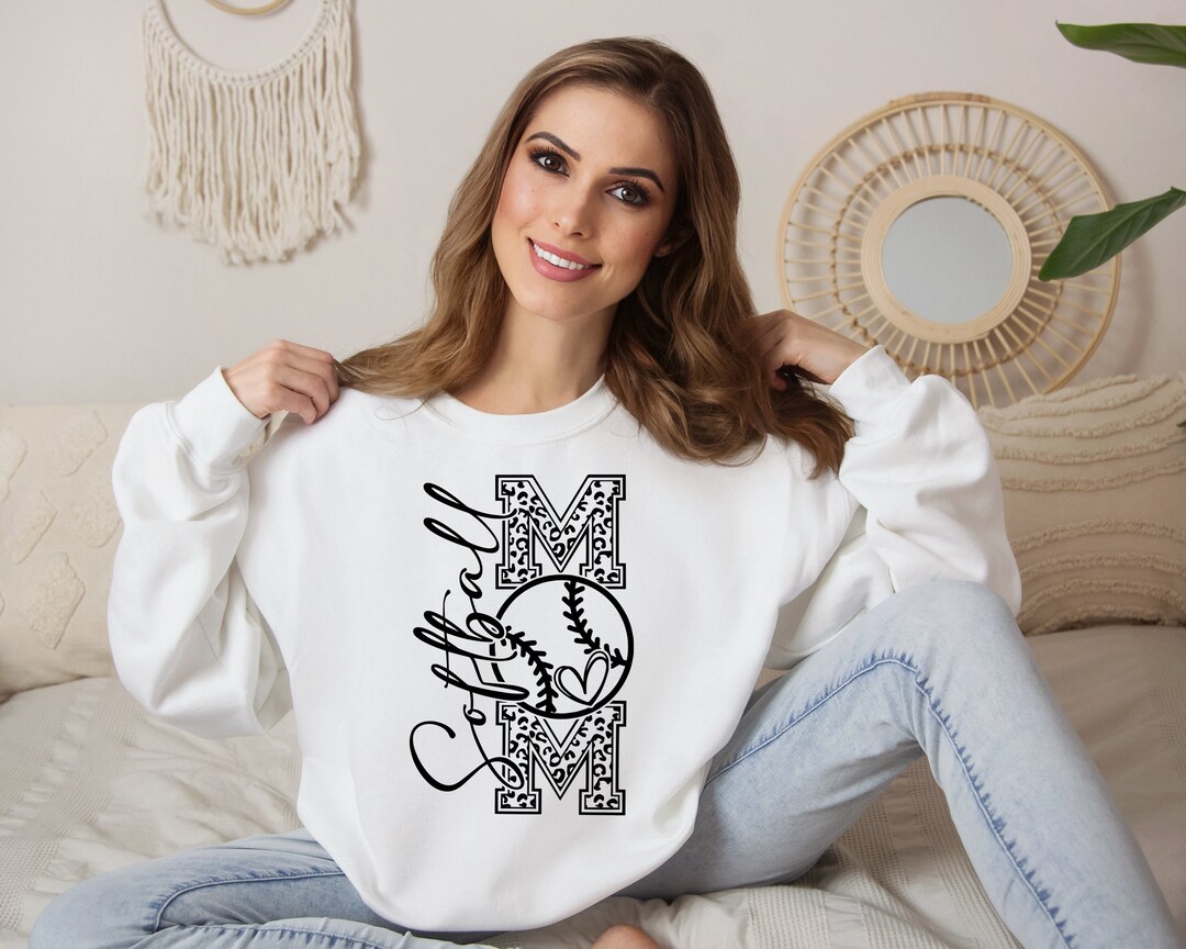Softball Mom SVG Png Leopard Print Softball Mom Shirt Softball Svg ...