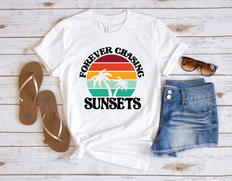 Forever Chasing Sunsets SVG PNG, Summer Svg, Retro Summer Svg, Summer ...