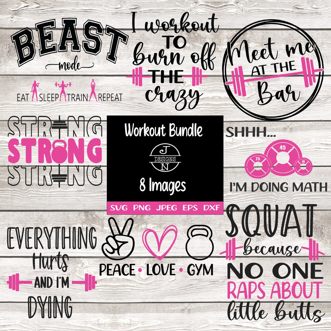 Workout SVG Bundle Workout PNG Bundle Workout Girl T-shirt Design Jpeg ...