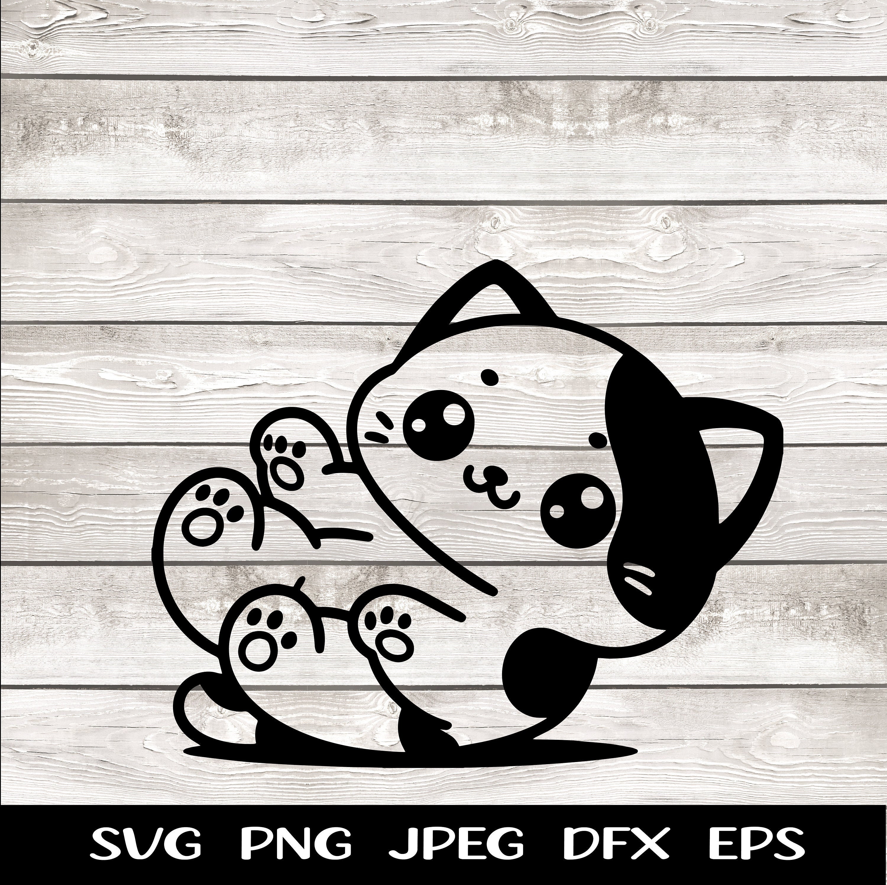 Cat SVG Cat PNG Cute Cat Kitten Cat Head Cat Profile Portrait Digital ...