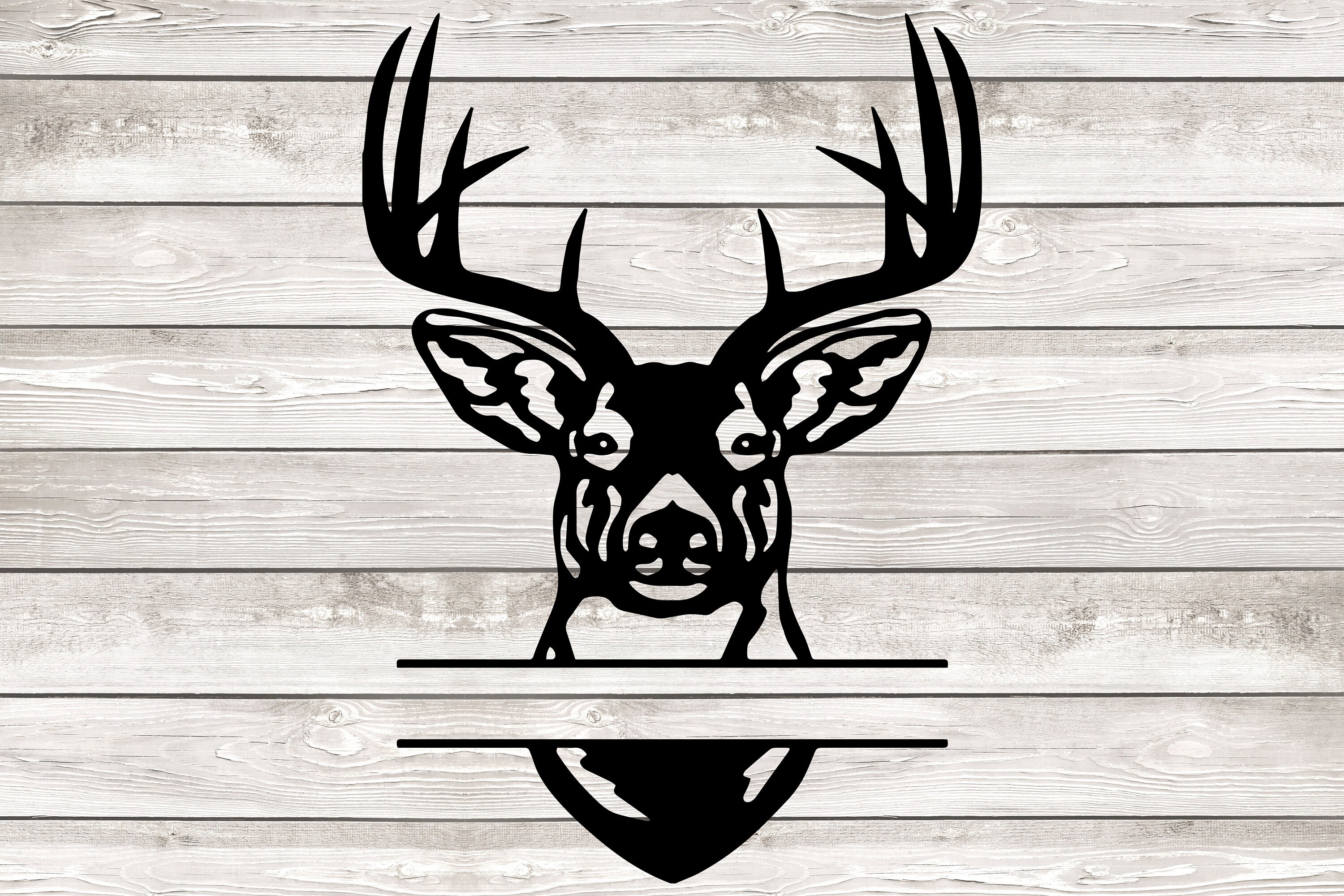 Deer Head Svg Deer Head PNG Buck Whitetail Head Name Plate Truck Decal ...