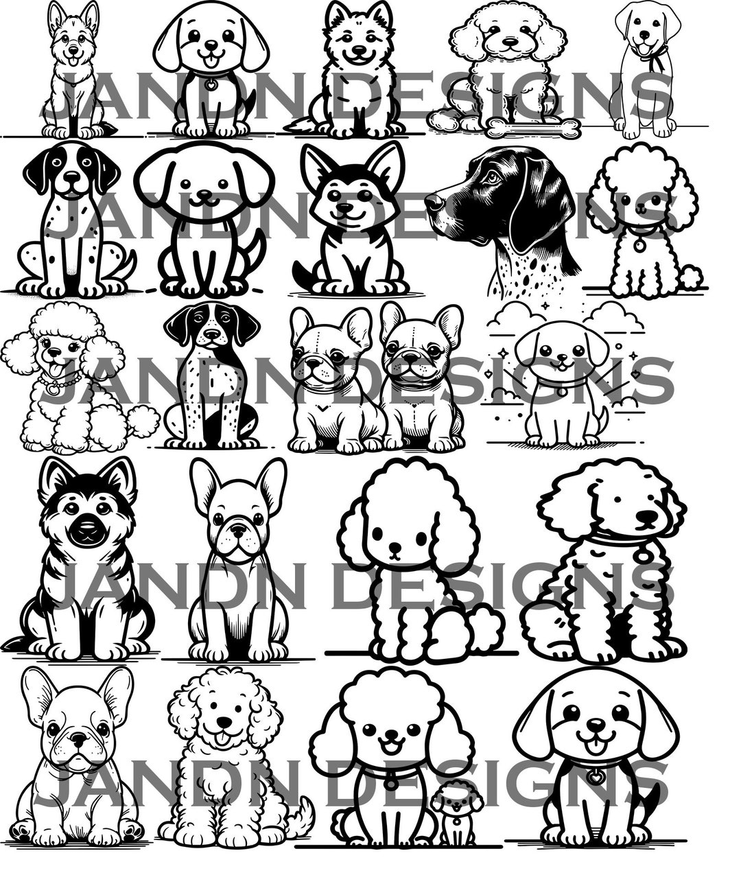 Dog SVG Dog PNG Cute Dog Svg Bundle 20 Plus Designs Dfx Eps Png Svg ...