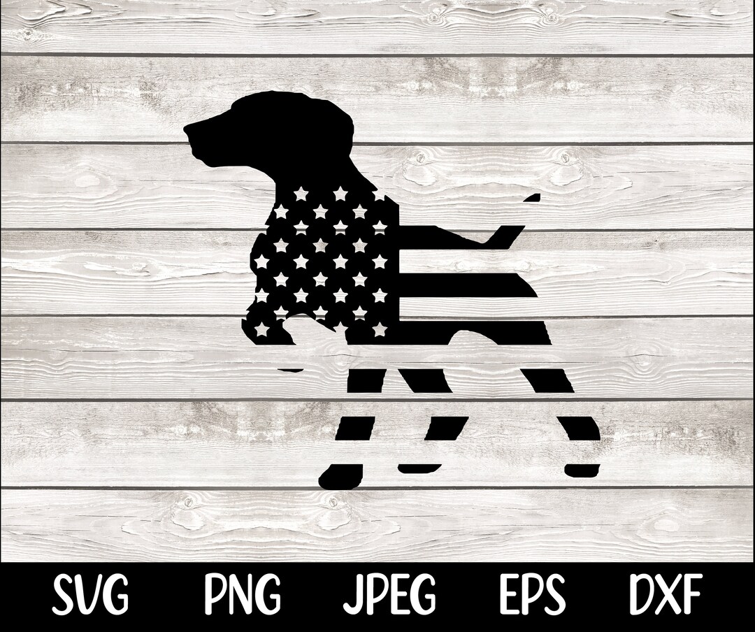 German Shorthaired Pointer Svg Png GSP Svg Png American Flag Svg Png ...