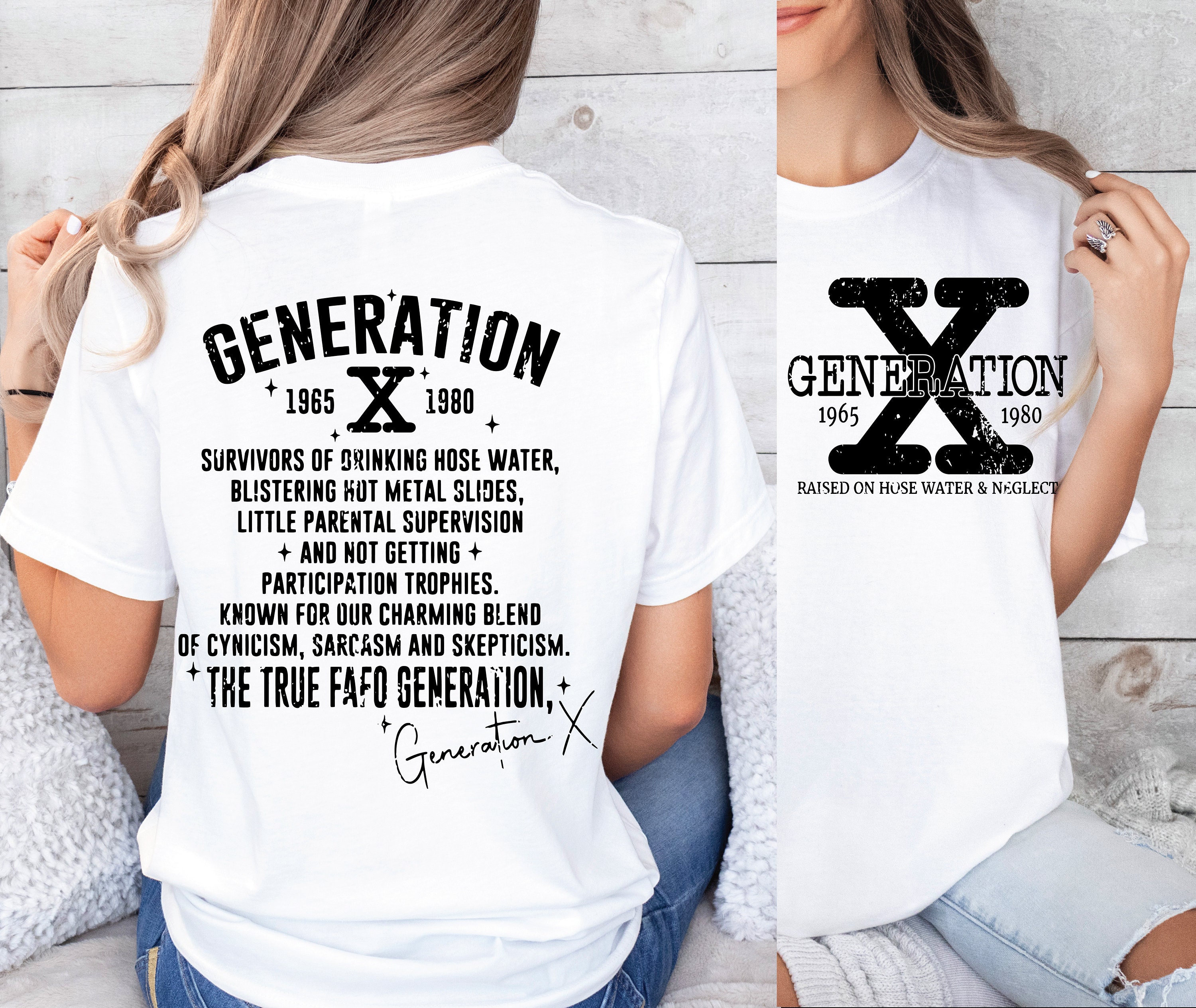 Generation X SVG PNG Raised on Hose Water & Neglect Funny Quote Sassy ...