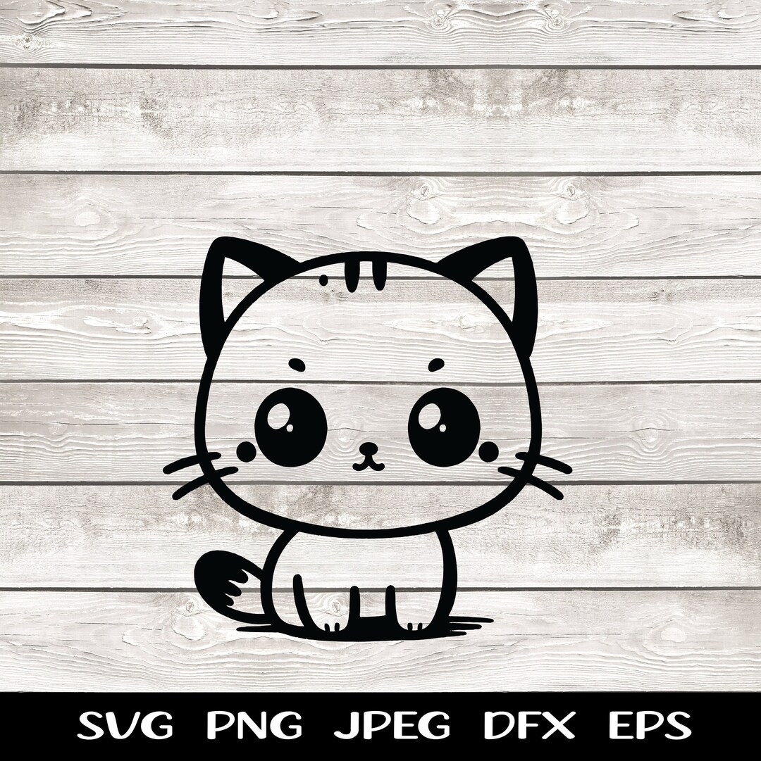 Cat SVG Cat PNG Cute Cat Kitten Cat Head Cat Profile Portrait Digital ...