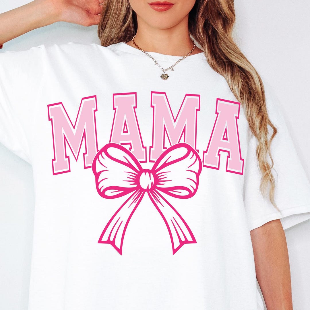 Coquette Bow Mama SVG PNG Bow Varsity Font Mama Svg Png, Trendy Mama ...