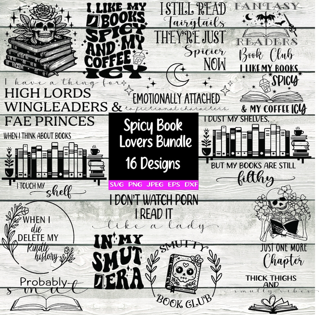 Libros svg Libros png Lectura svg Lectura png Smut Spicy Book png Libro ...
