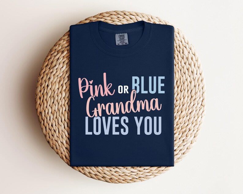 Pink or Blue Grandma Loves You Svg Png, Gender Reveal Svg, Pregnancy ...
