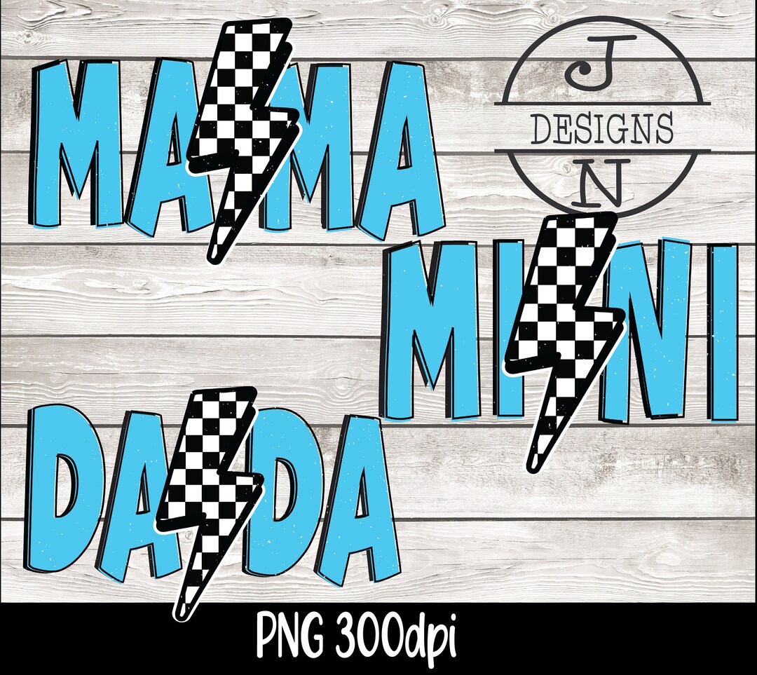 Checkered Mama, Mini and Dada PNG Bundle, Grunge Font Mom and Me Png ...