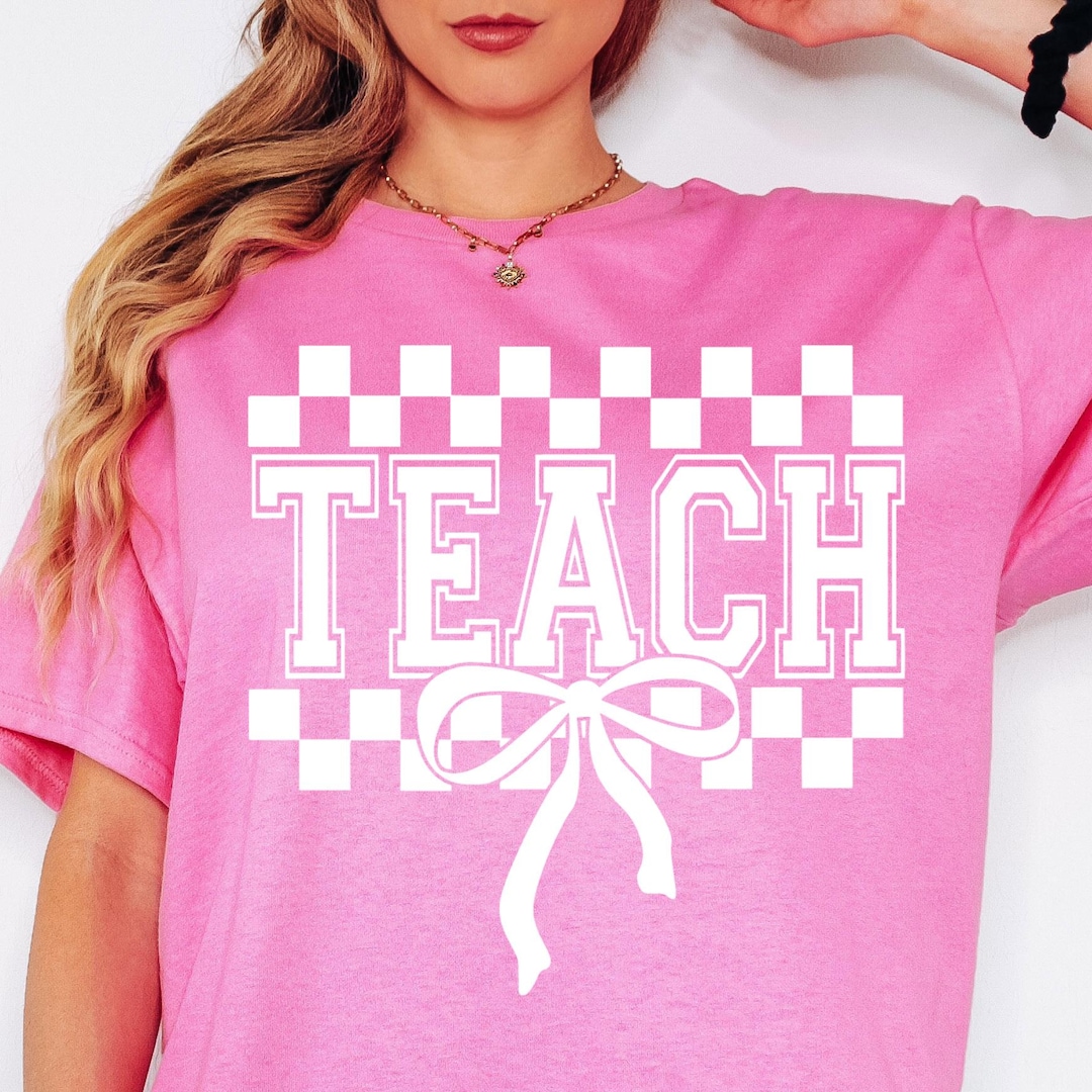 Coquette Teach SVG, Bow Teacher SVG, Bow Teach Svg, Varsity Teach Png ...