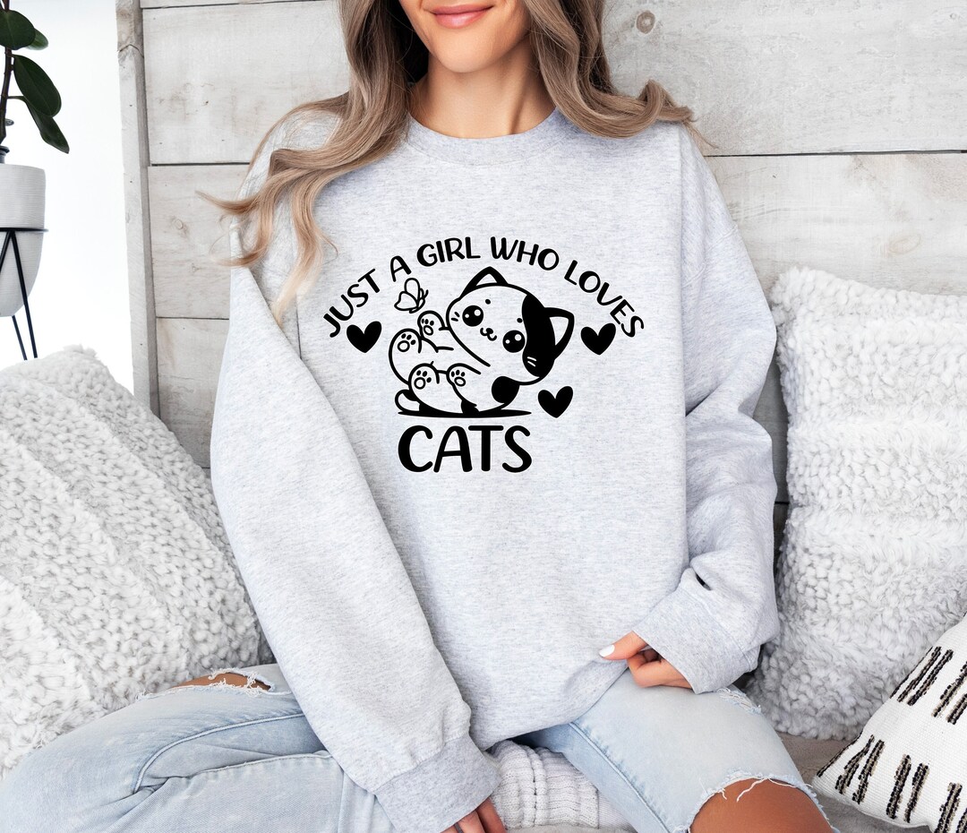 Just A Girl Who Loves Cats Cat SVG Cat PNG Cute Cat Kitten Cat Head Cat ...