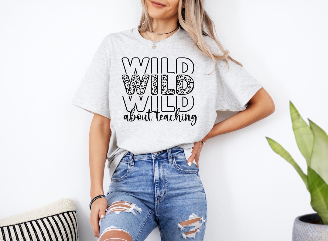 Wild About Teaching Svg Png, Teacher Svg Png, Librarian SVG, Leopard ...