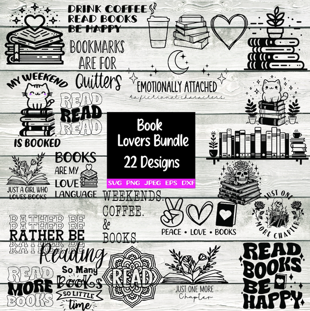 Books Svg Reading Svg Png Book Png Book Bundle Book Lover Svg Decal ...