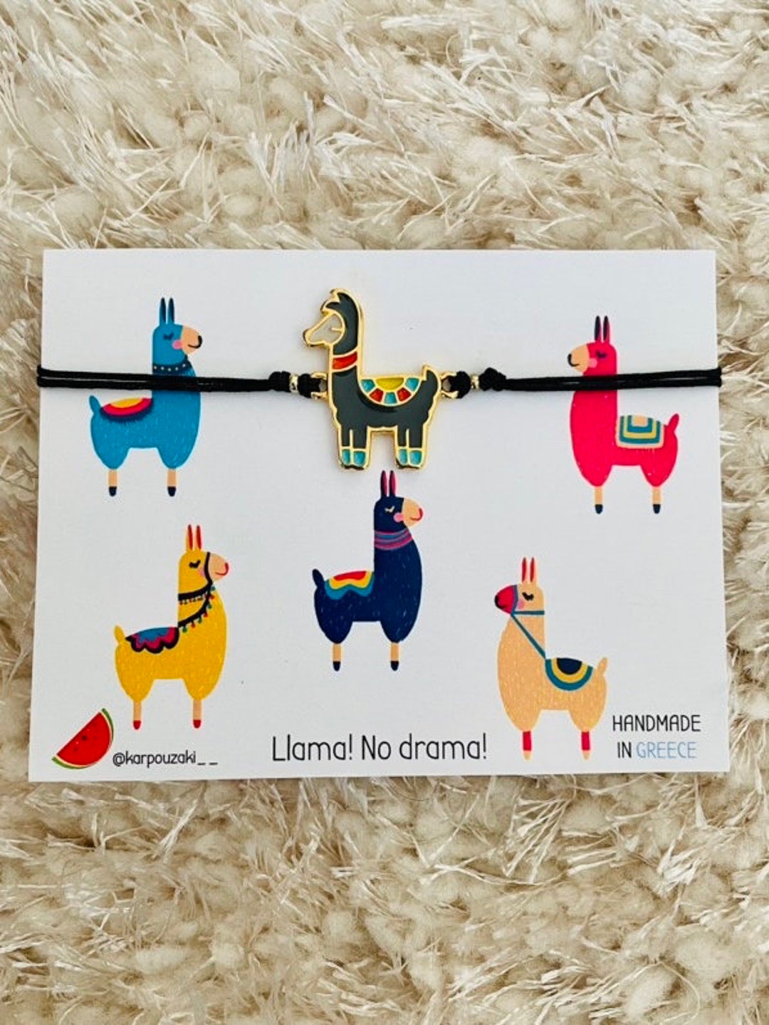 Greek Bracelet - Llama Bracelet for KIDS, Llama Jewelry, Alpaca ...