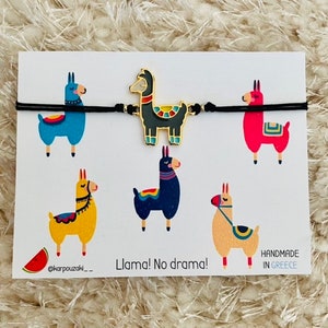 Greek Bracelet - Llama Bracelet for KIDS, Llama Jewelry, Alpaca ...