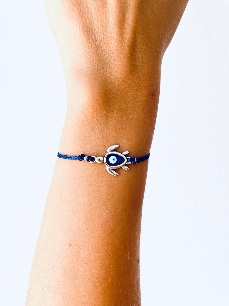 Greek Bracelet Turtle With Silver Evil Eye Jewelry for Stylish ...