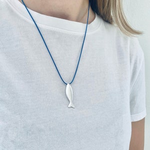 Greek Sea-inspired Fish Pendant Necklace, Nautical Fish Pendant ...