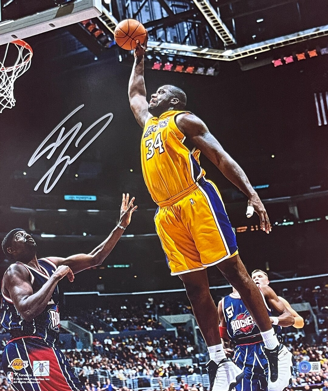 Shaq O'neal Autographed/signed Los Angeles Lakers 16x20 Photo BAS - Etsy