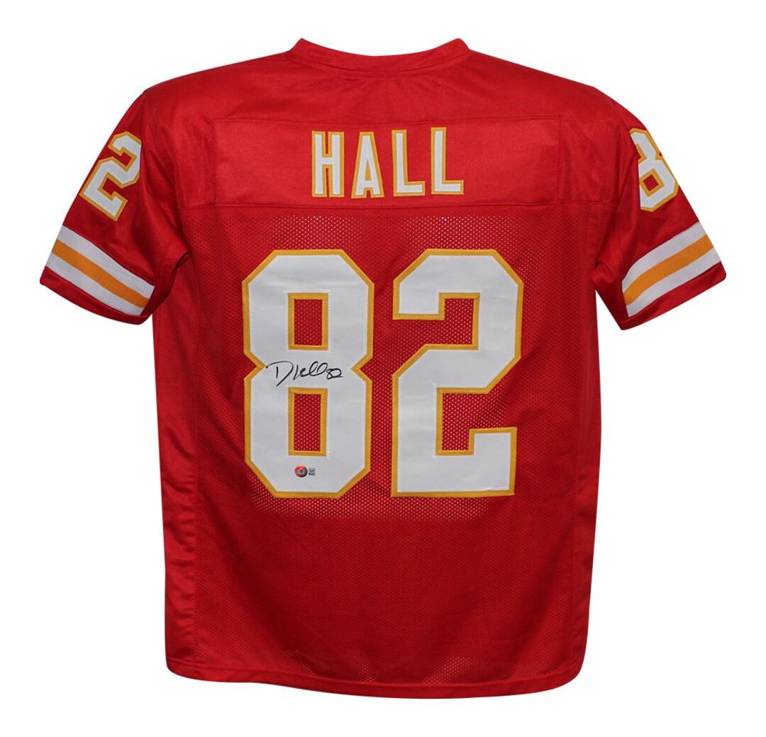 Dante Hall Autographed/signed Pro Style Red XL Jersey Beckett - Etsy