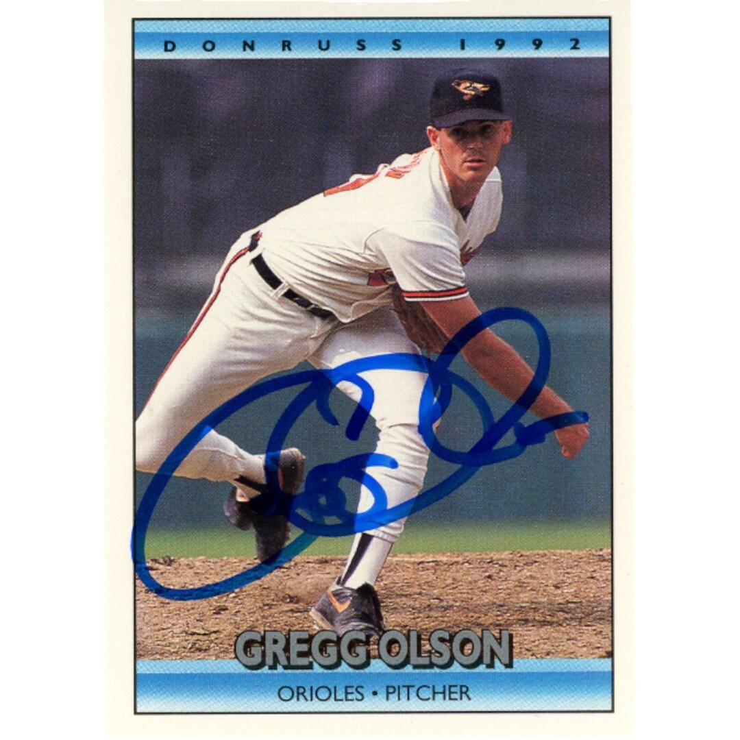 Gregg Olson Autographed/signed 1991 Donruss 110 Trading Card Beckett ...