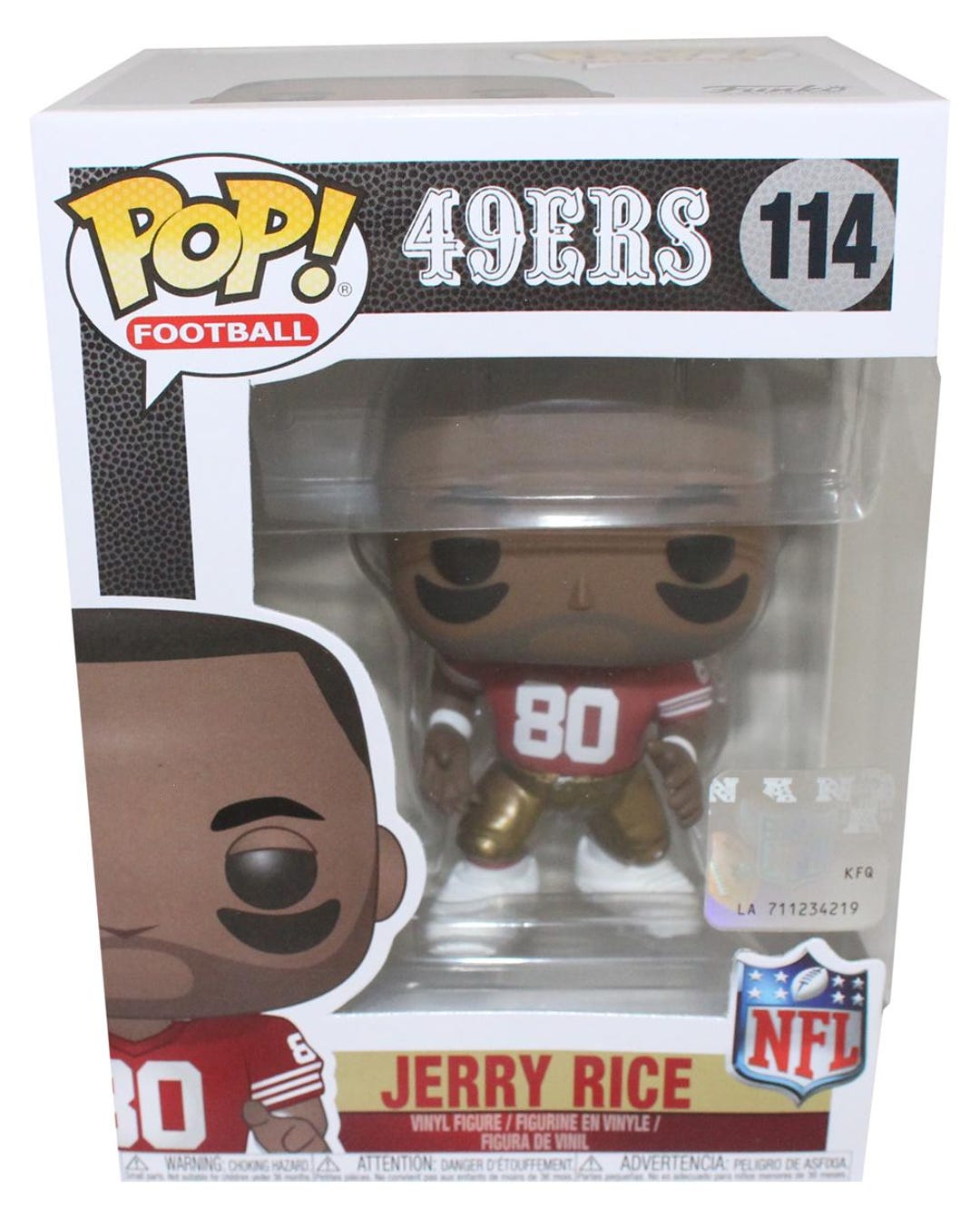 Jerry Rice San Francisco 49ers Funko Pop! #114 W/ Soft Protector 10203 ...
