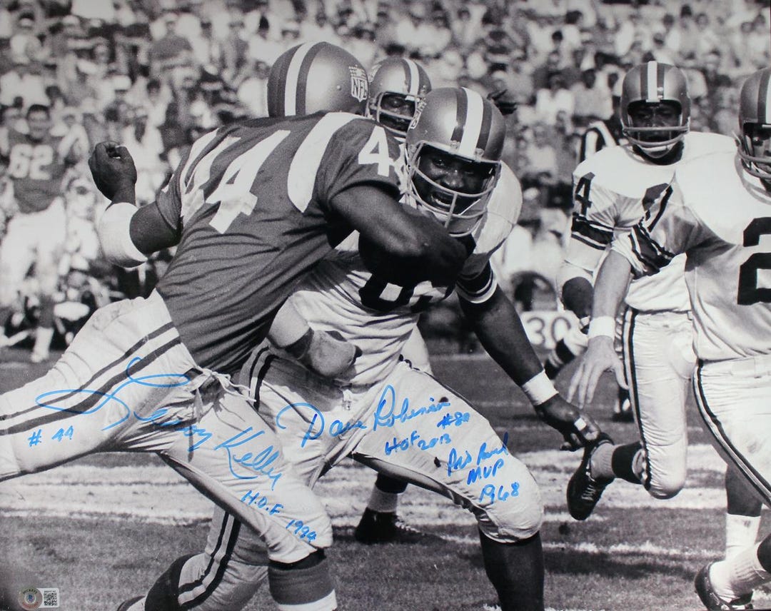 Dave Robinson & Leroy Kelly Autographed/signed 16x20 Photo HOF Beckett ...