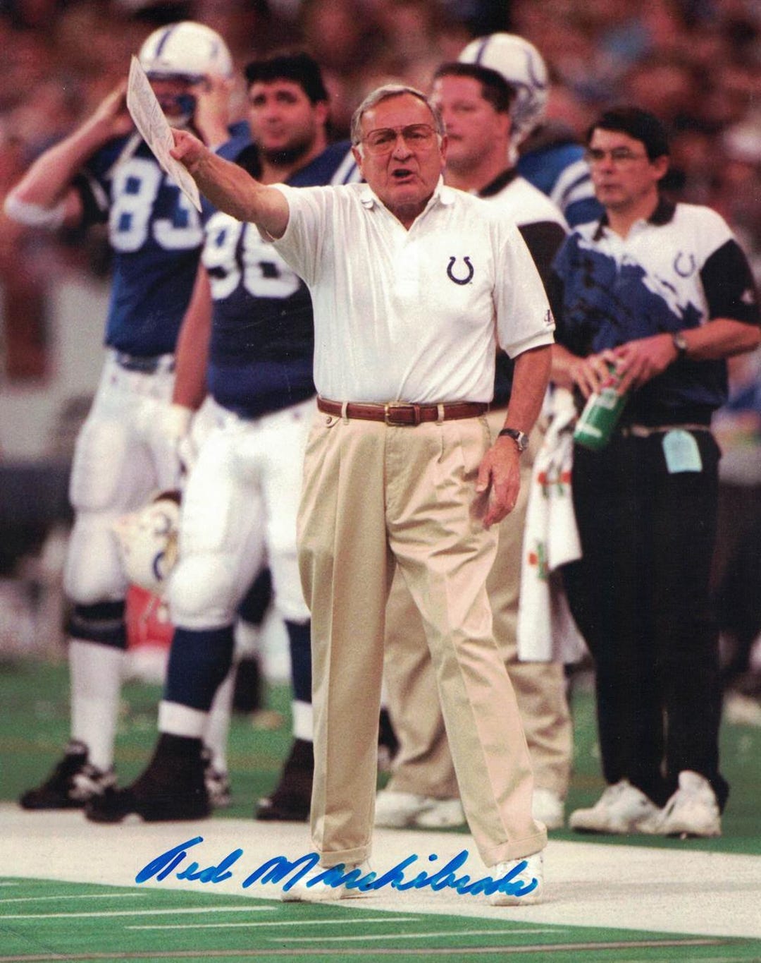 Ted Marchibroda Autographed/signed Baltimore Colts 8x10 Photo Coach - Etsy