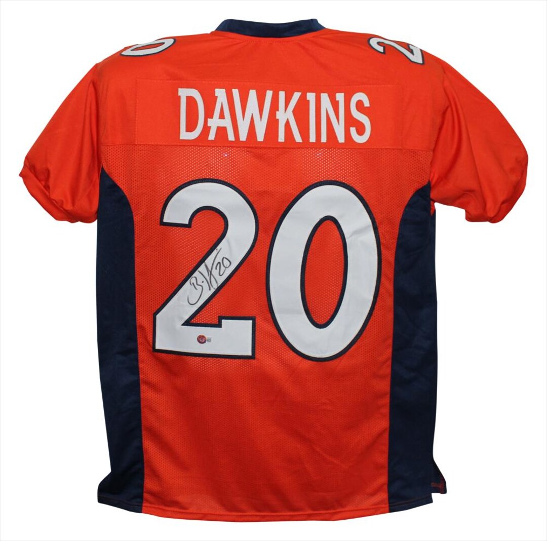 Brian Dawkins Autographed/signed Pro Style Orange XL Jersey Beckett - Etsy