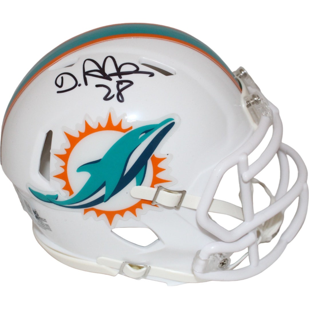 Devon Achane Autographed/signed Miami Dolphins Mini Helmet Beckett ...