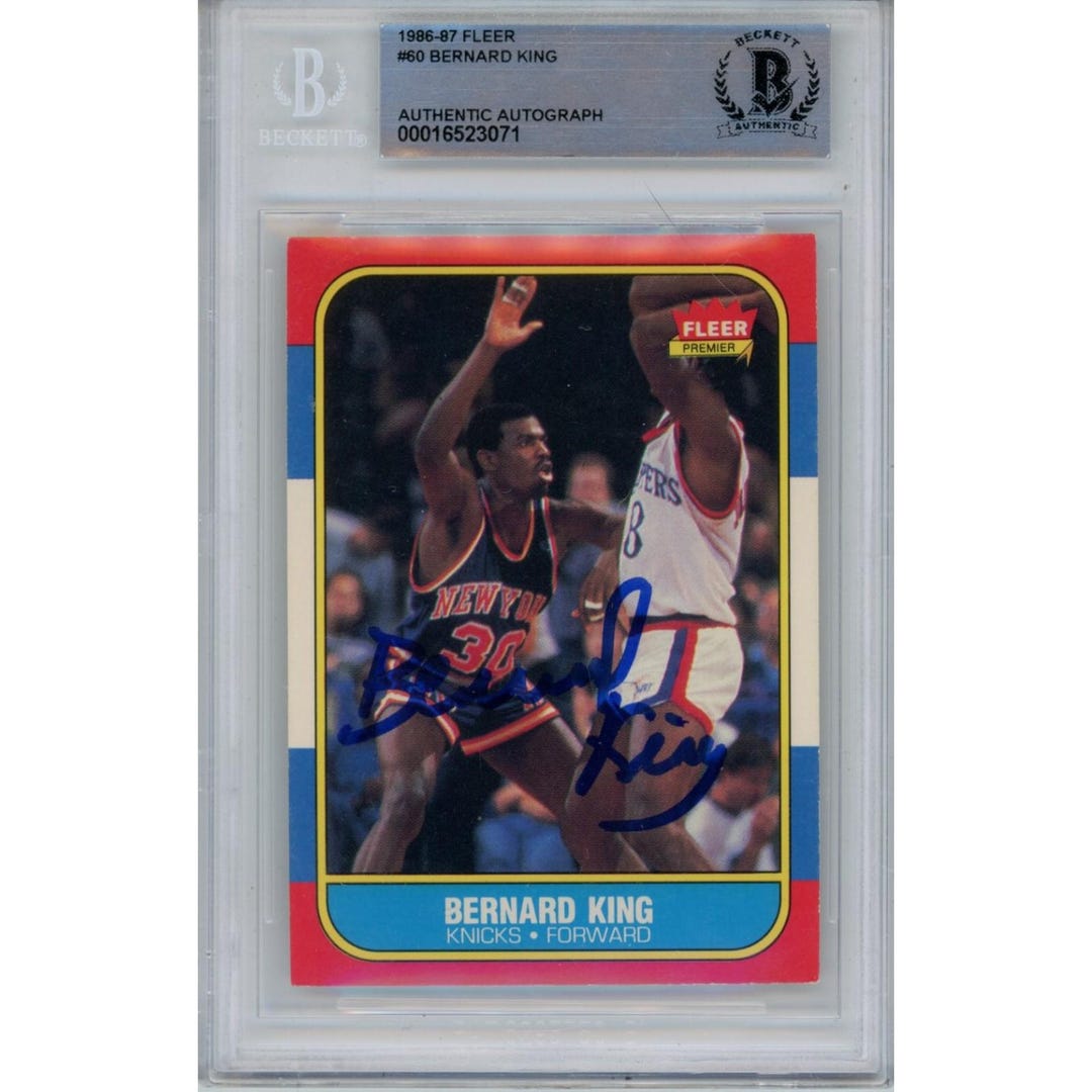 Bernard King Autographed/signed 1986 Fleer 60 Trading Card Beckett 47017 - Etsy