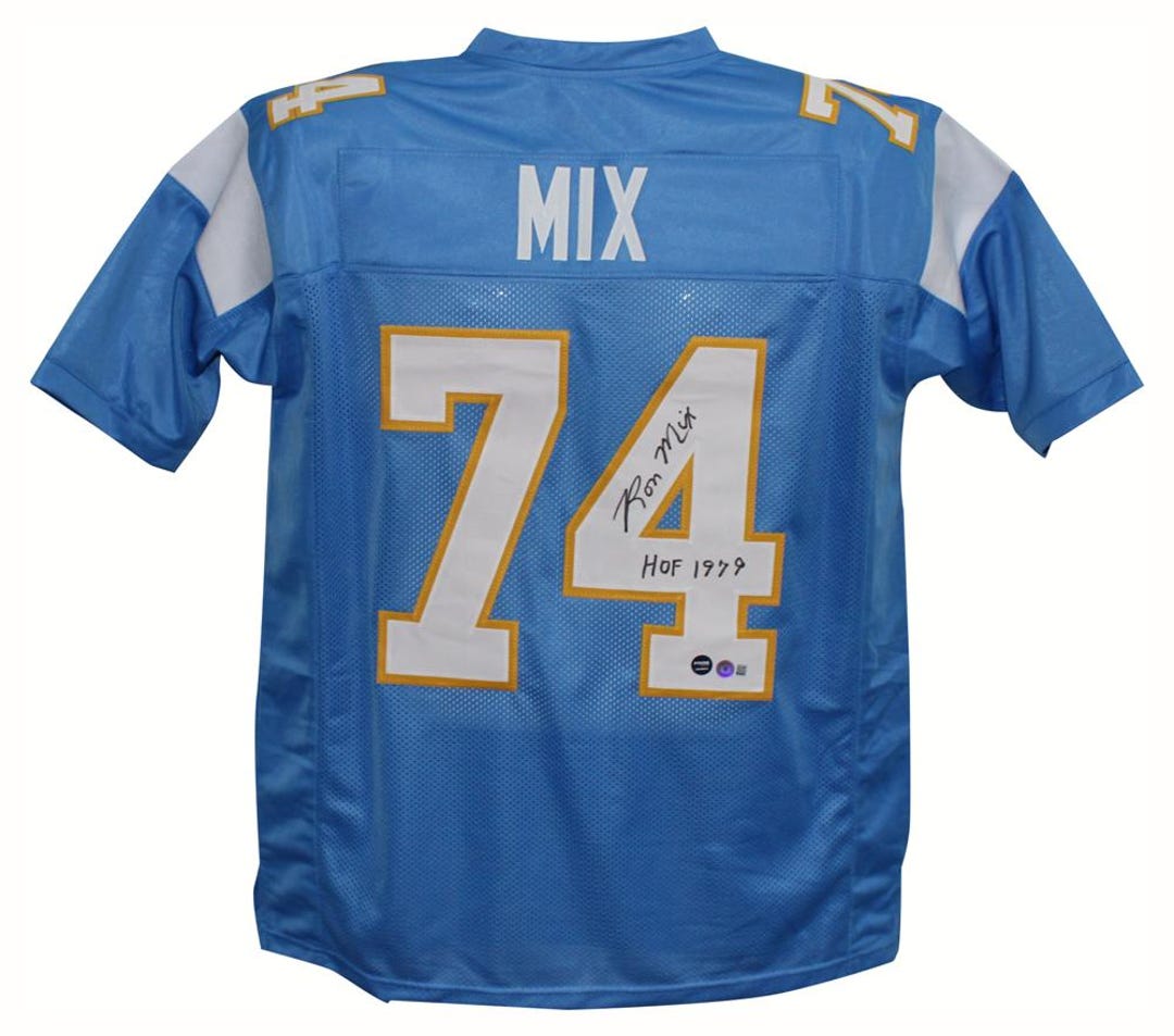 Ron Mix Autographed/signed Pro Style Blue XL Jersey Beckett - Etsy