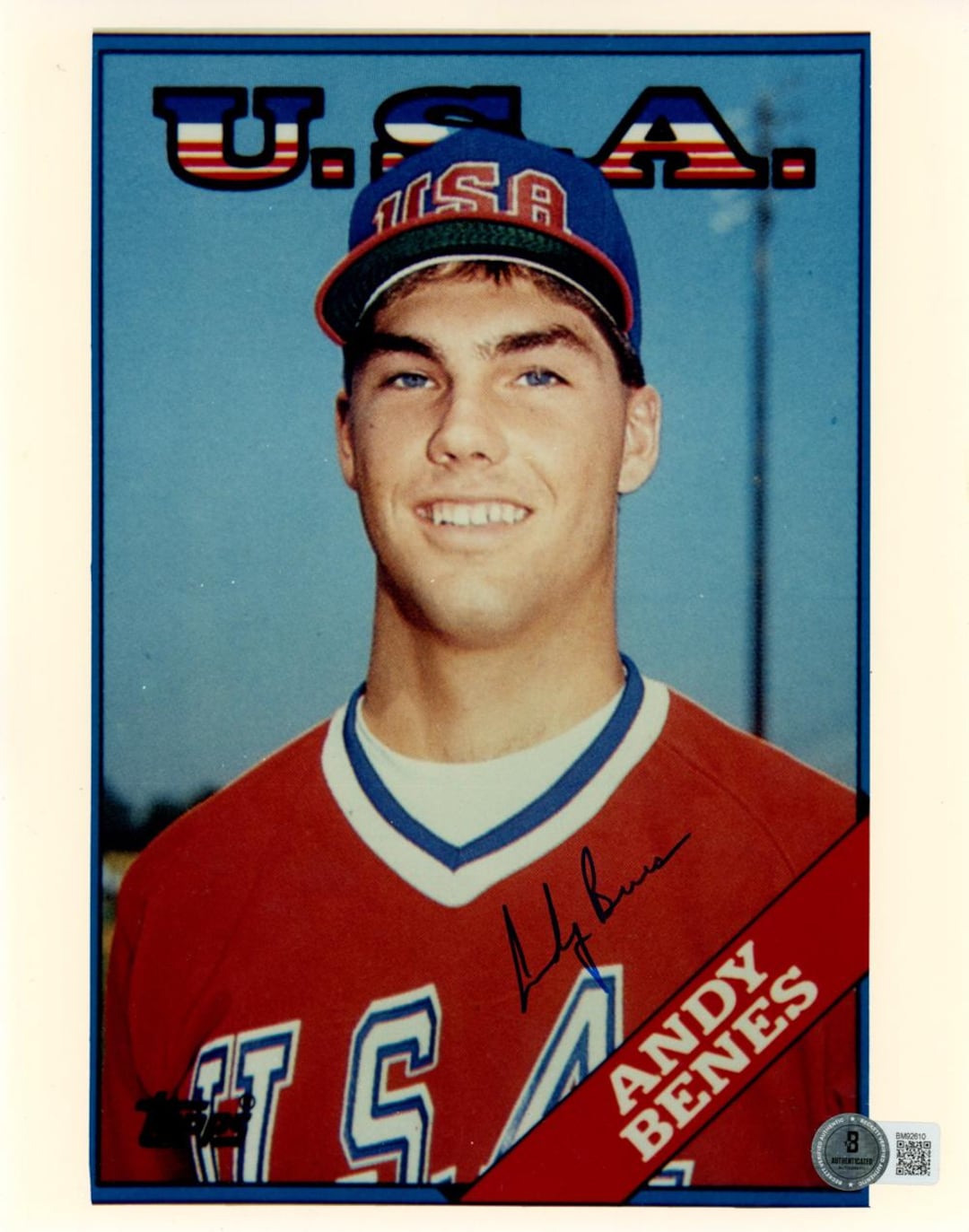 Andy Benes Autographed USA Baseball 8x10 Photo Topps Beckett 45216 - Etsy