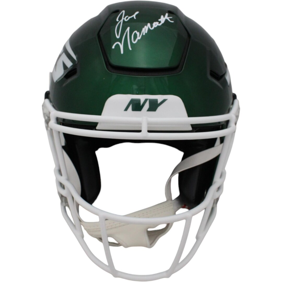 Joe Namath Autographed/signed New York Jets 24 Speed Flex Helmet ...