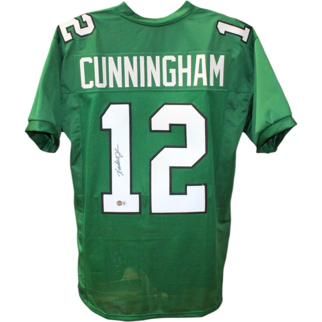 Randall Cunningham Autographed/signed Green Pro Style Jersey BAS 30339 ...