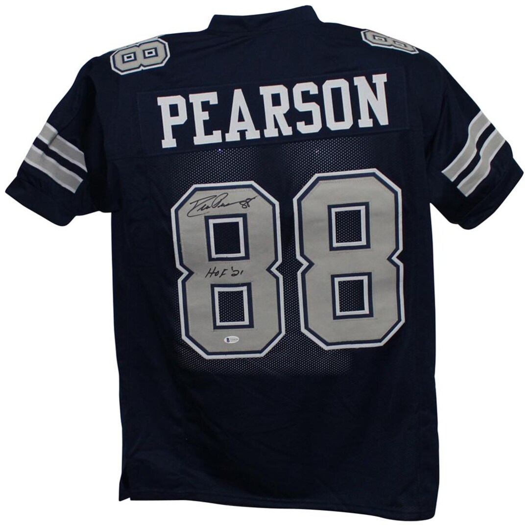 Drew Pearson Autographed/signed Pro Style Blue XL Jersey HOF BAS - Etsy