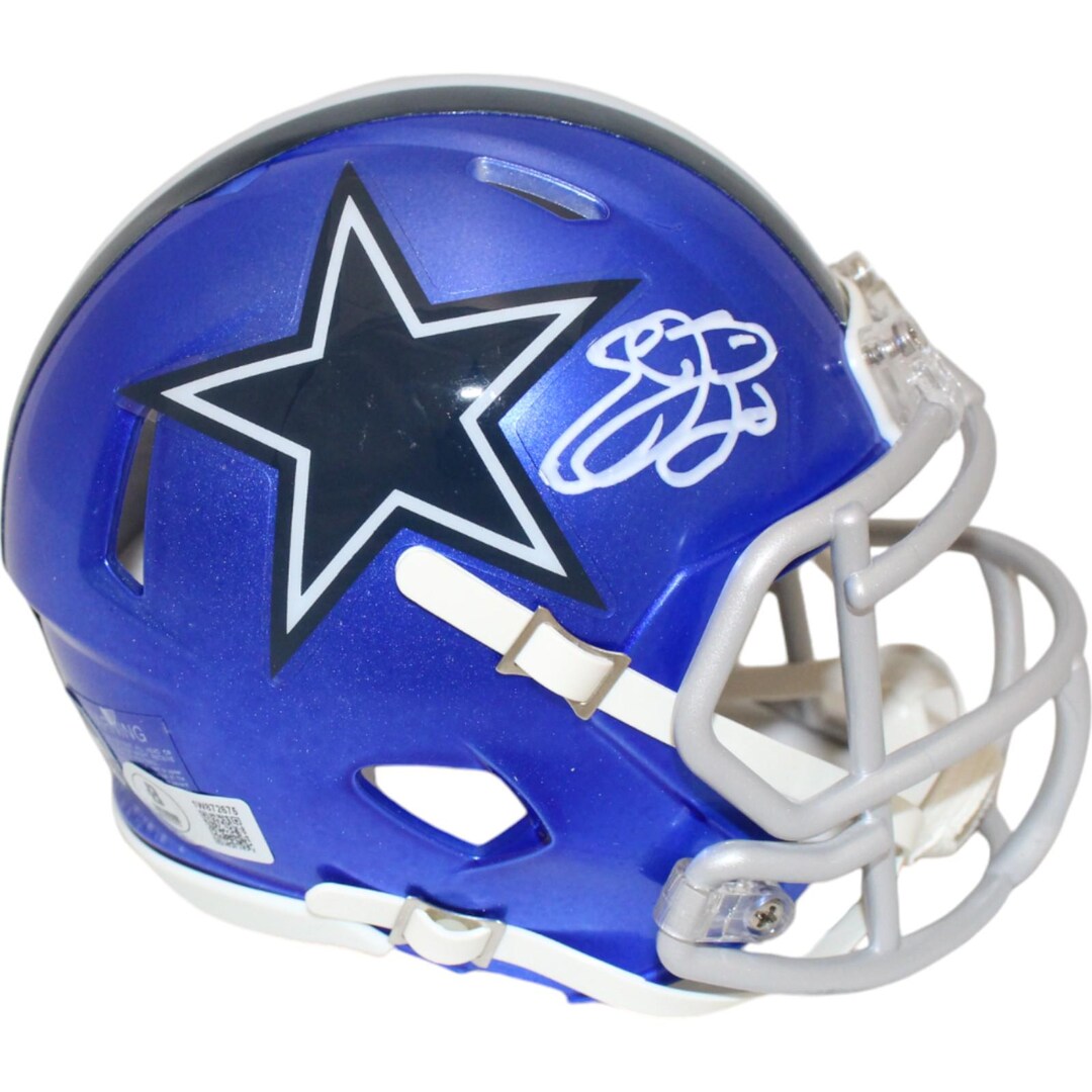 Emmit Smith Signed Dallas Cowboys Flash Mini Helmet Beckett - Etsy