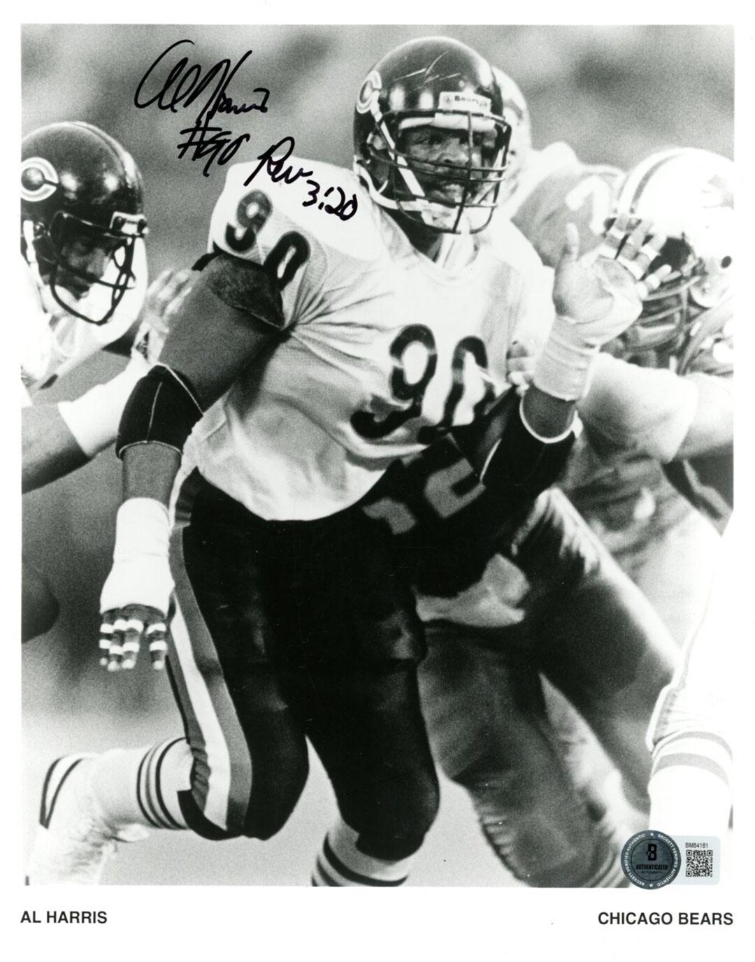 Al Harris Autographed/signed Chicago Bears 8x10 Photo Beckett 45627 - Etsy