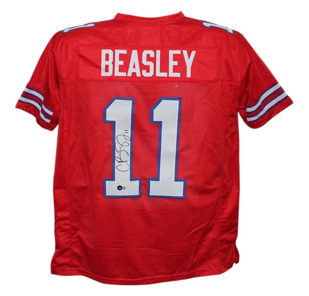 Cole Beasley Autographed/signed Pro Style Red XL Jersey Beckett - Etsy