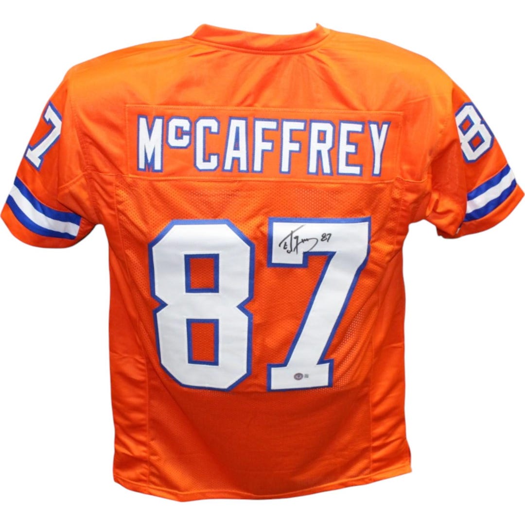 Ed Mccaffrey Autographed/signed Pro Style Jersey TB Orange Beckett ...