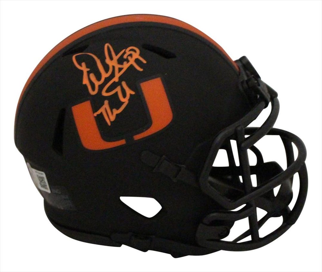 Warren Sapp Autographed Miami Hurricanes Eclipse Mini Helmet the U BAS ...