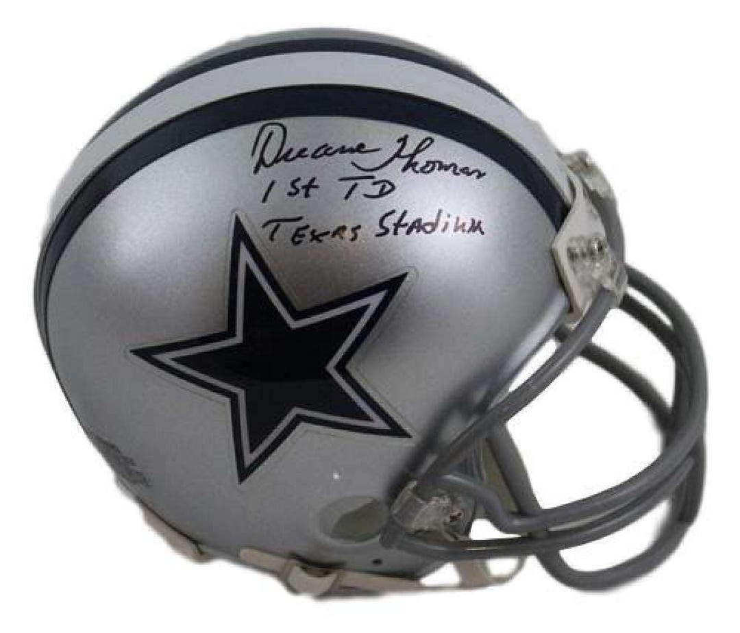 Duane Thomas Autographed Dallas Cowboys Riddell Mini Helmet 1st TD ...